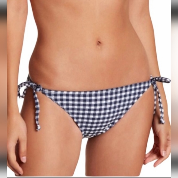 J. Crew | Swim | J Crew Gingham String Bikini Bottom M L | Poshmark